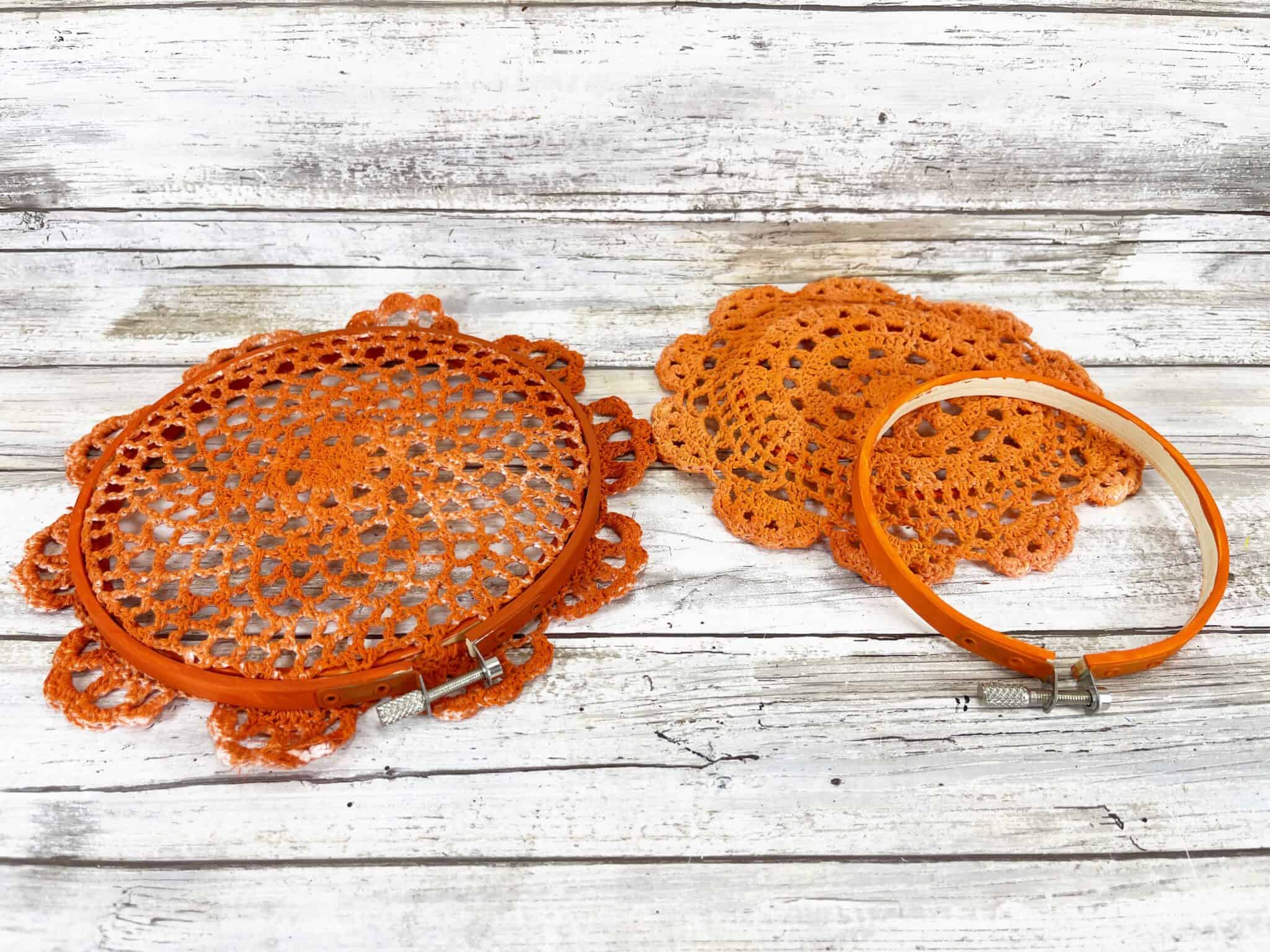 DIY Lace Pumpkin Hoop Dollar Store Craft | Tiny Tree Decor 2025